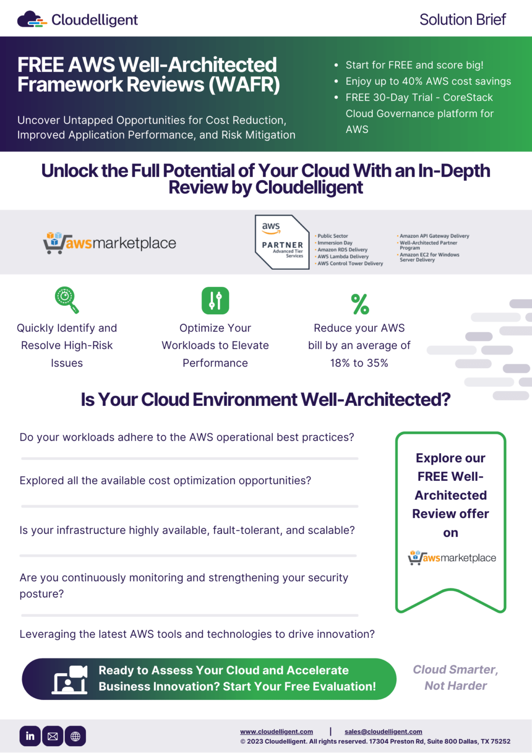 Solution Brief | WAFR | Cloudelligent
